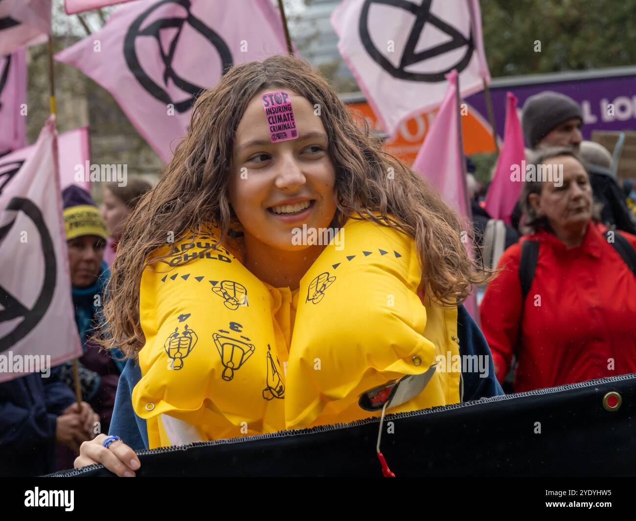 London, UK. 28 Oct 2024. Extinction Rebellion marches to stages ...