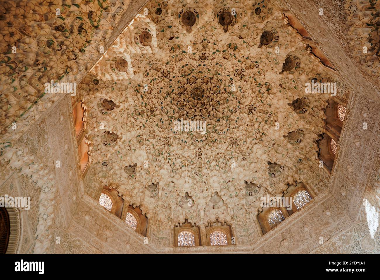 Alhambra palace, Granada, Spain. Detailed moorish art and architecture ...