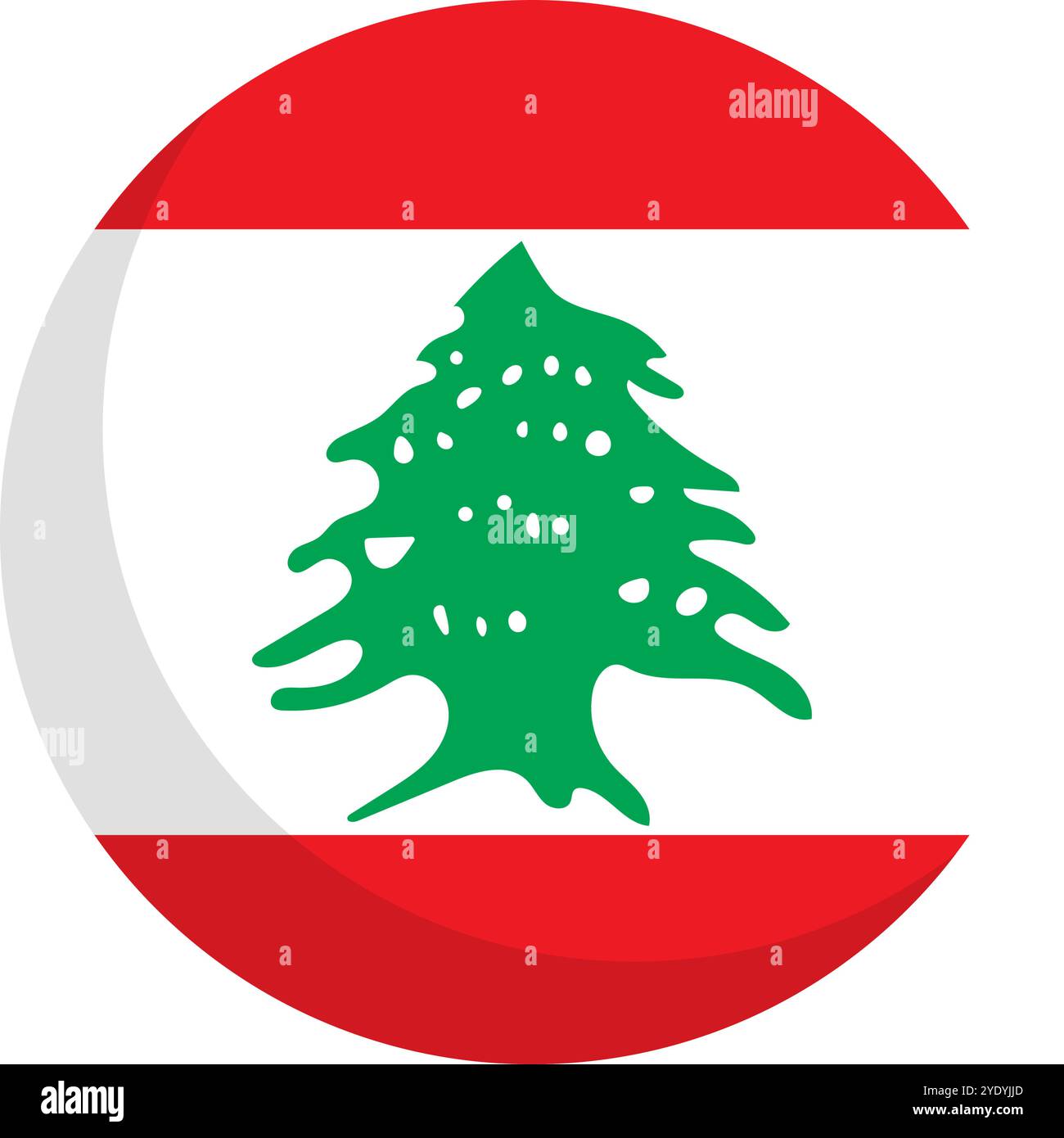 Round lebanon flag icon. Editable vector Stock Vector Image & Art - Alamy