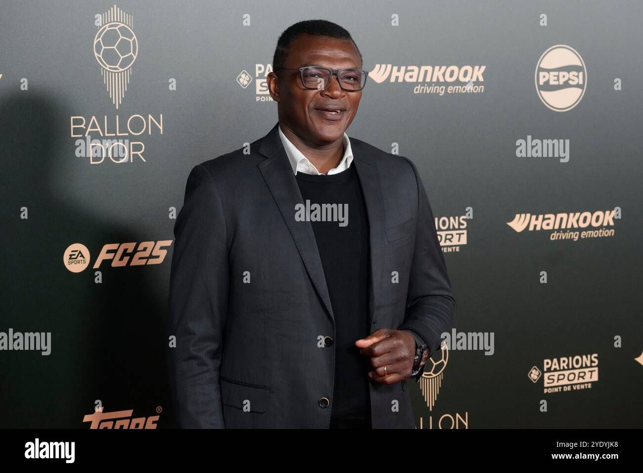 Former France soccer player Marcel Desailly arrives for the 68th Ballon ...