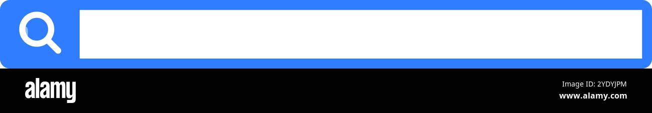 Blue search bar icon. Internet search box. Editable vector Stock Vector ...