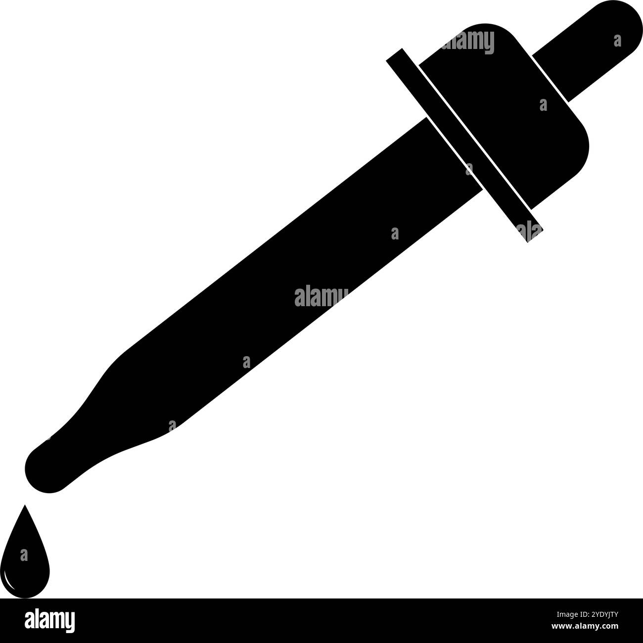 Simple pipette silhouette icon. Editable vector Stock Vector Image ...