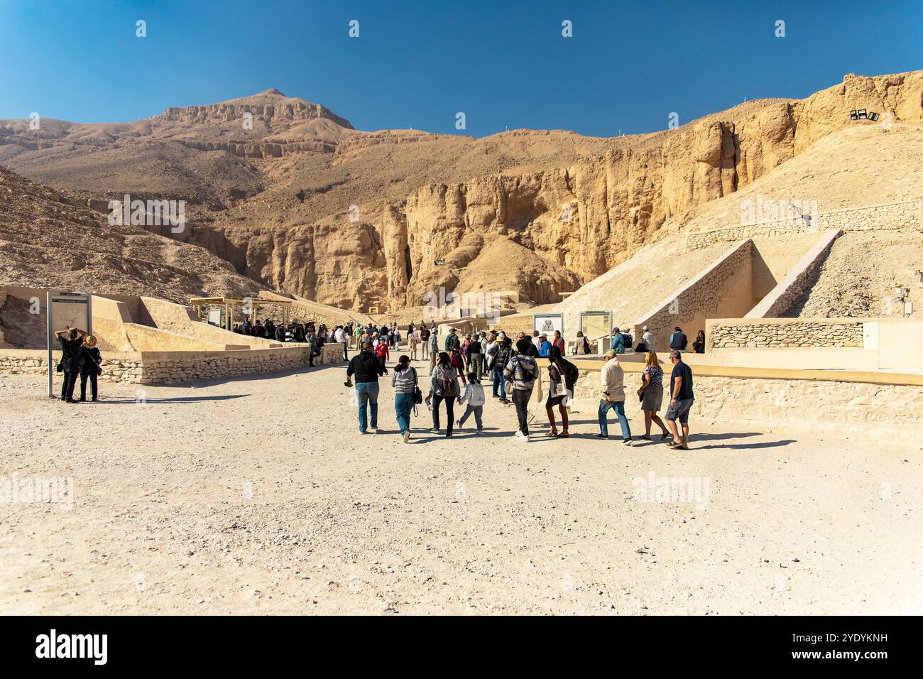 Luxor, Egypt; January 16, 2024: The mysterious Valley of the Kings with ...
