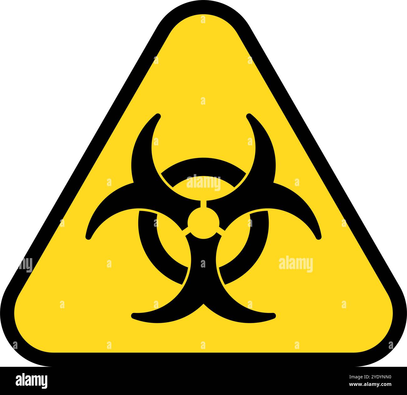 Triangular biohazard symbol. Biological Hazard. Editable vector Stock ...