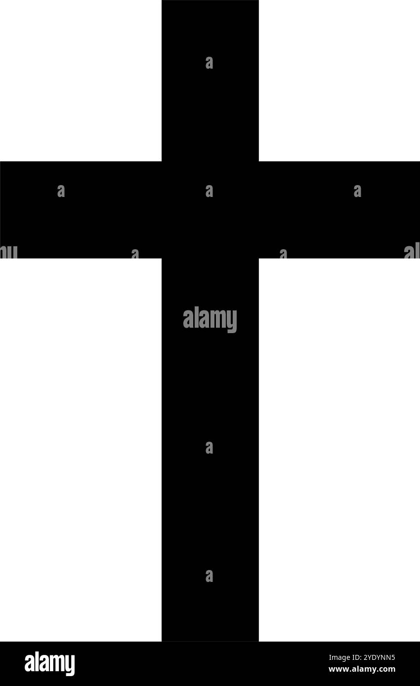 Christian cross silhouette icon. Editable vector Stock Vector Image ...