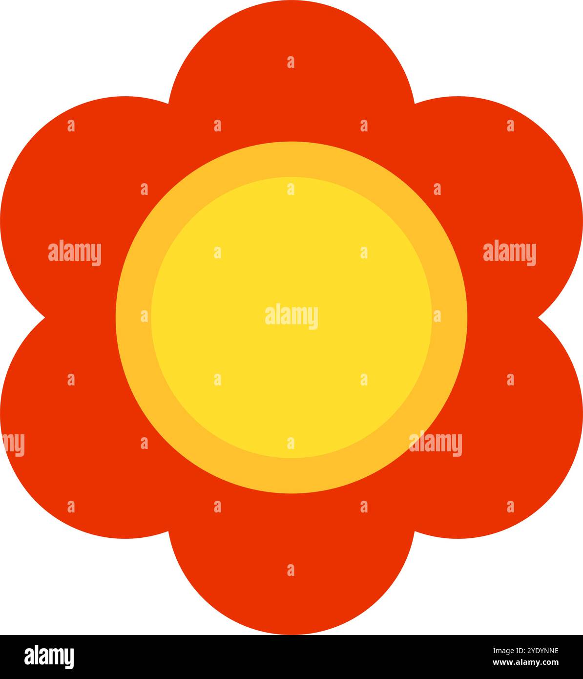 Red flower icon Cut Out Stock Images & Pictures - Alamy