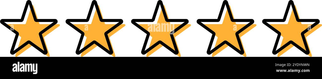 Modern five star icon. Review and rating. Editable vector Stock Vector ...