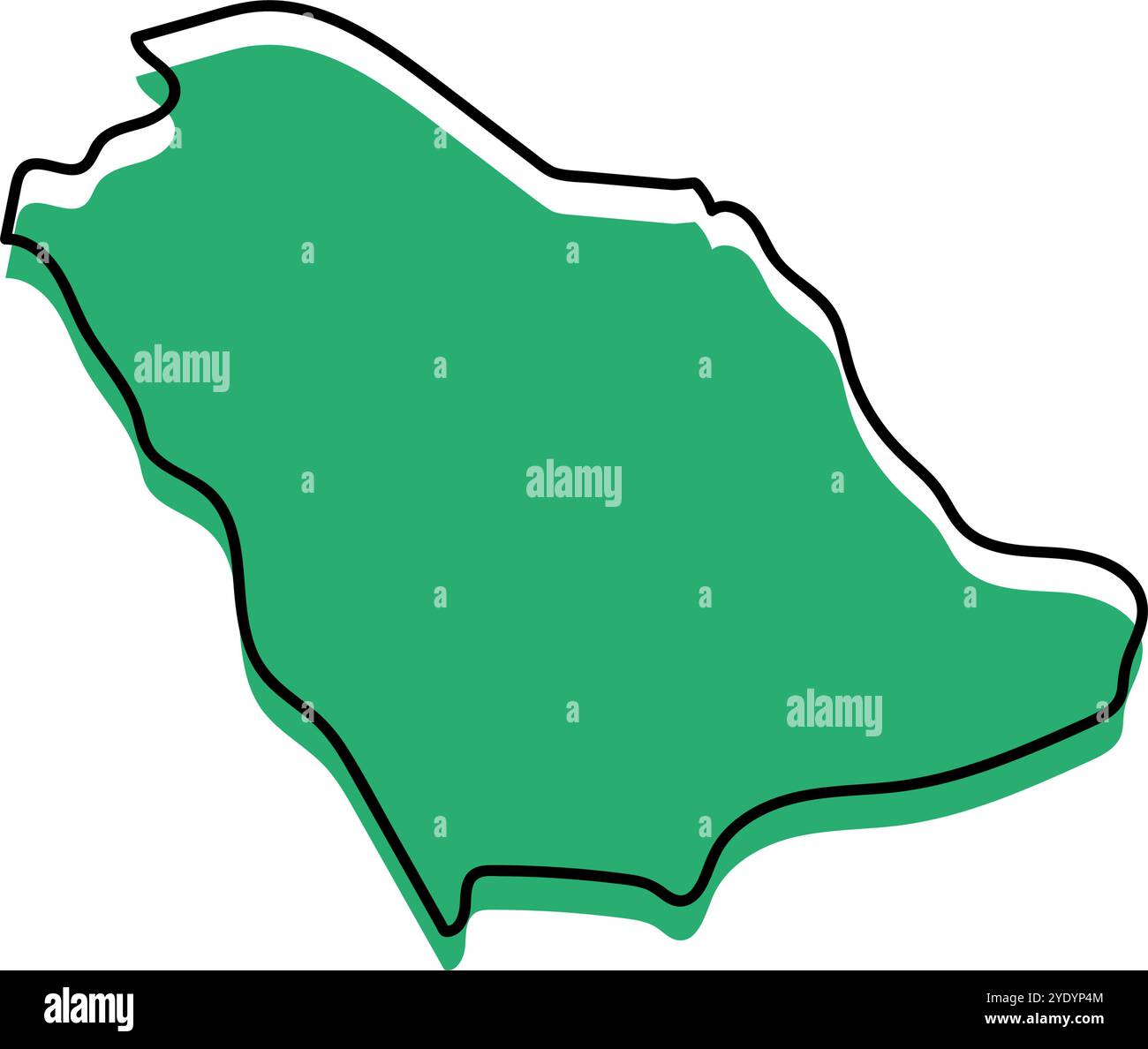 Modern Saudi Arabia map icon. Editable vector Stock Vector Image & Art ...