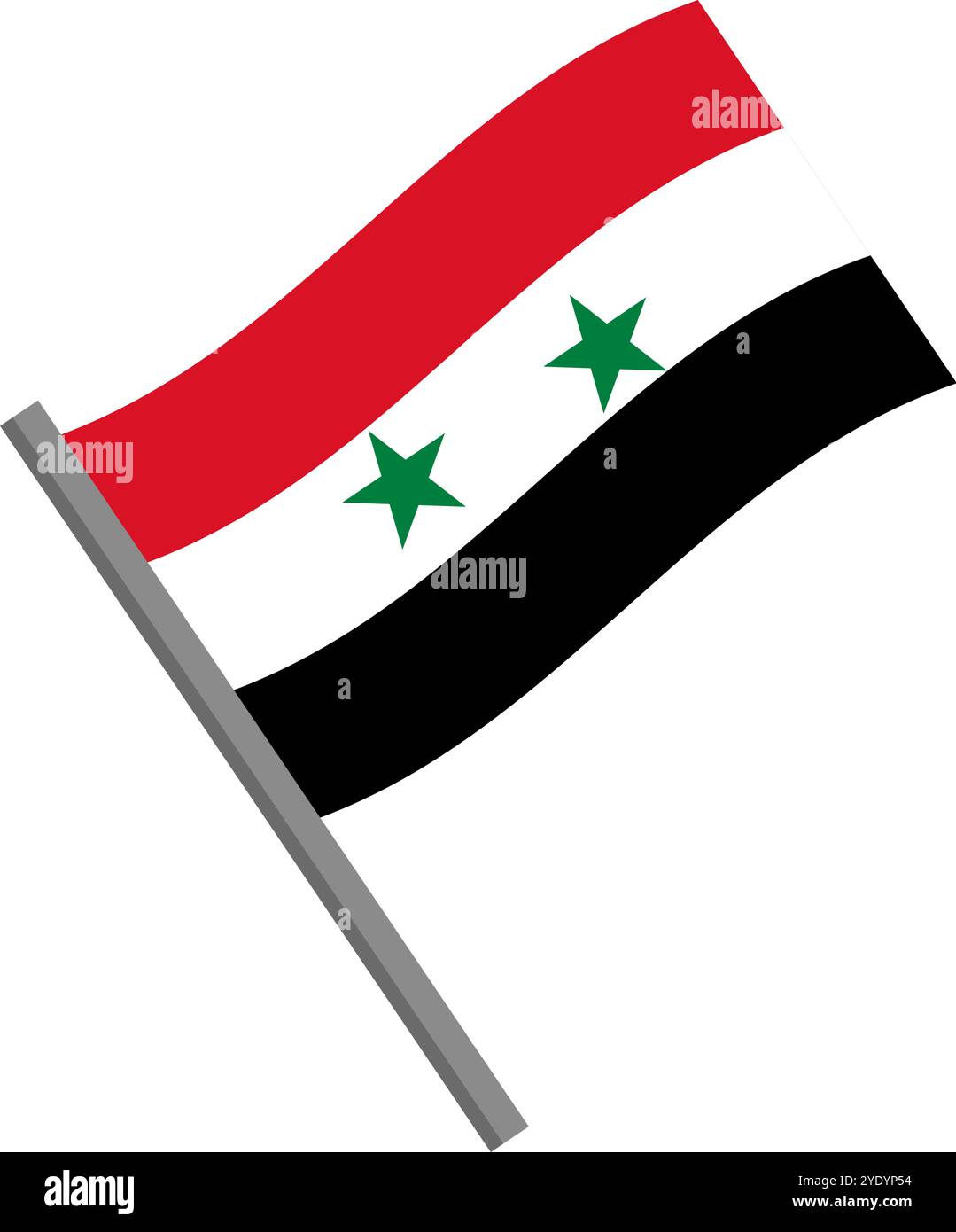 Syrian flag icon with pole. Editable vector Stock Vector Image & Art ...