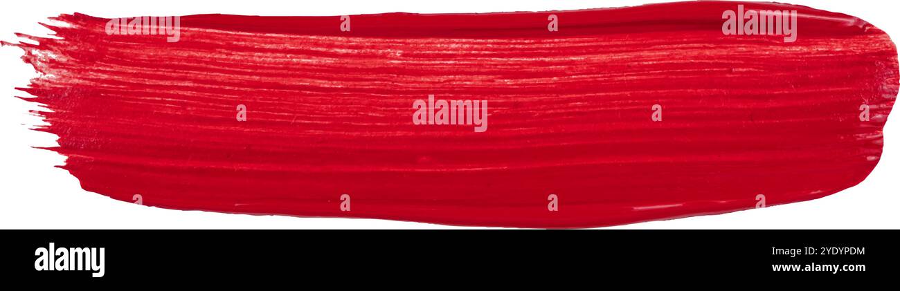 Vivid red brushstroke on a white background. Vector illustration Stock ...