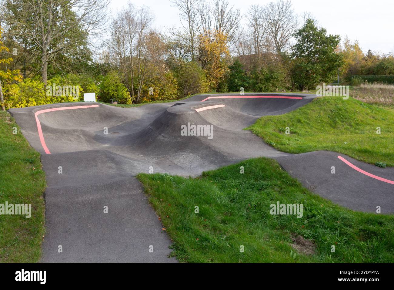 An empty BMX pump track Stock Photo - Alamy