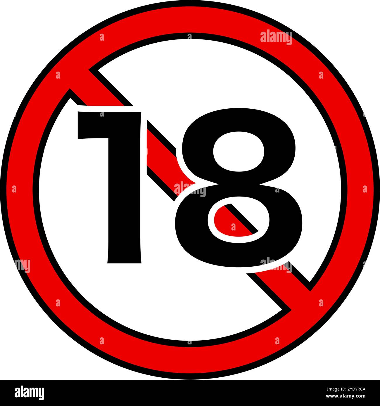 No under 18 sign' hi-res stock photography and images - Alamy