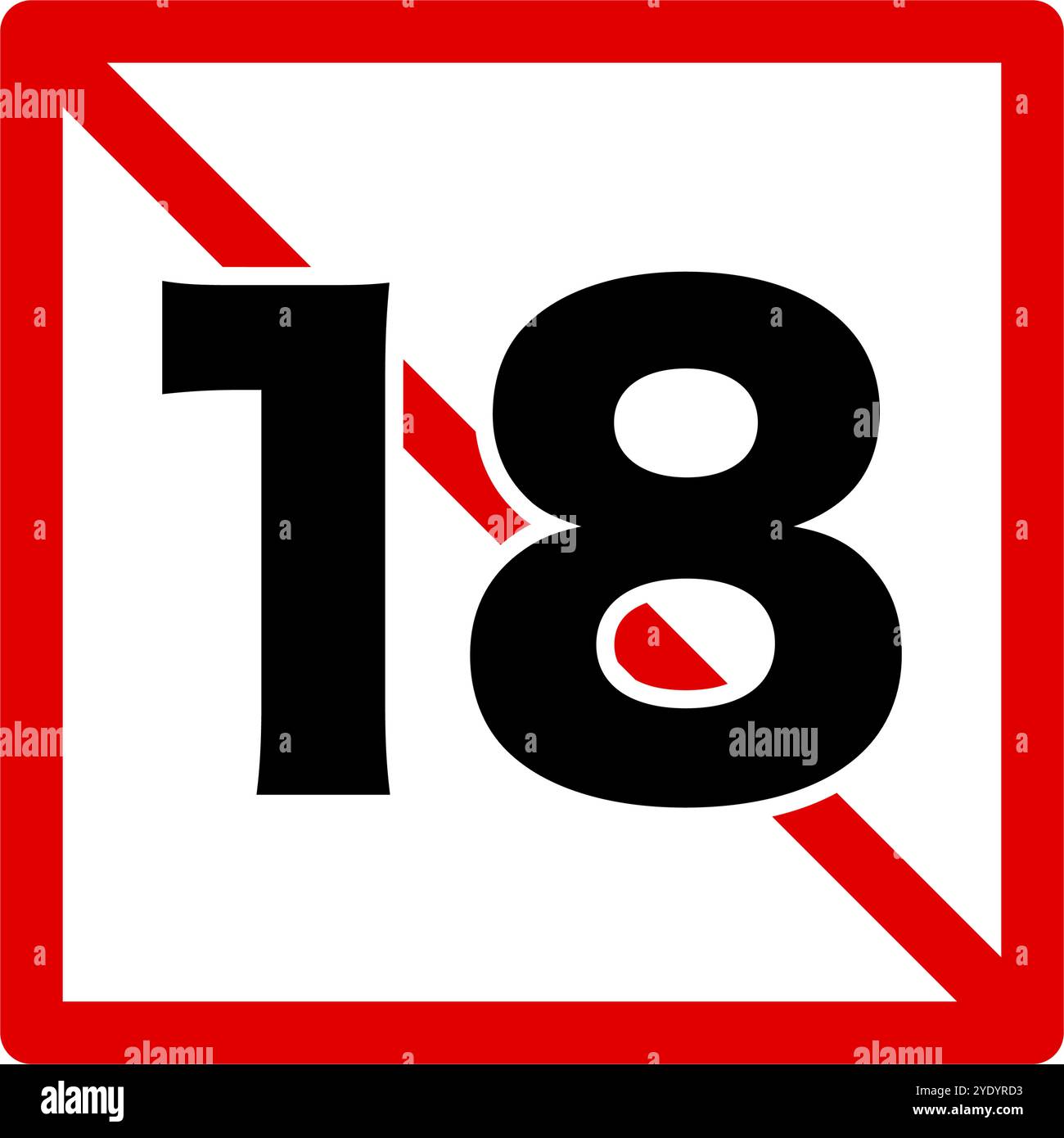 Under 18 years old restriction icon. Age limit. Editable vector Stock Vector Image & Art - Alamy