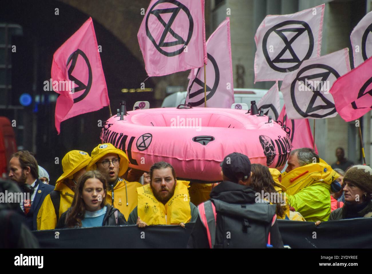 London, England, UK. 28th Oct, 2024. Extinction Rebellion activists ...