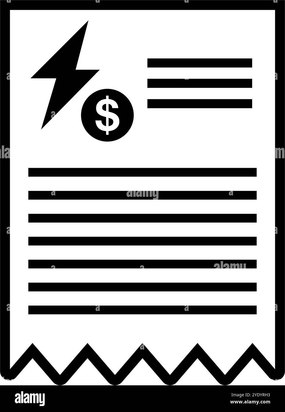 Electricity bill receipt icon. Editable vector Stock Vector Image & Art ...