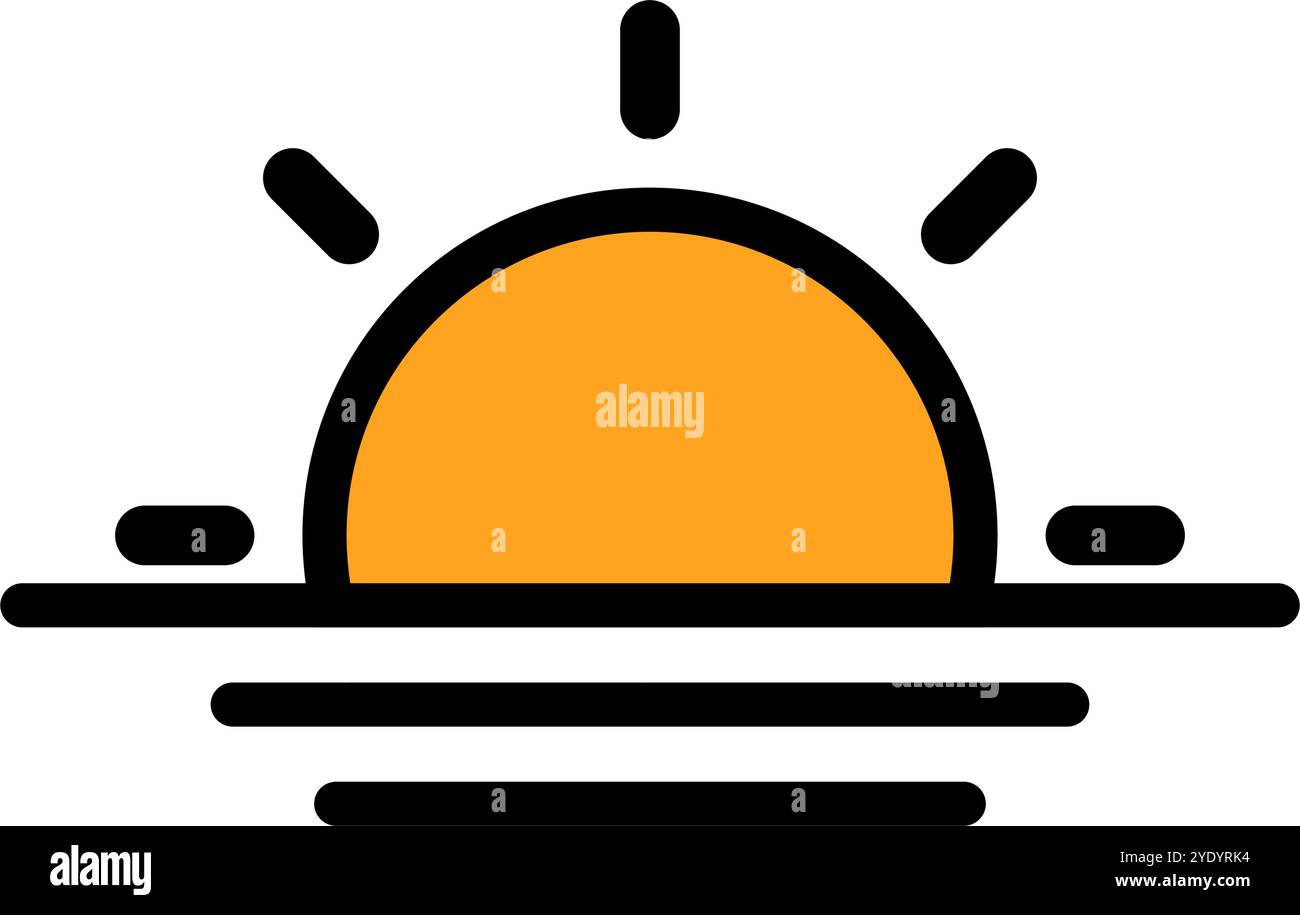 Dusk horizon view Stock Vector Images - Alamy