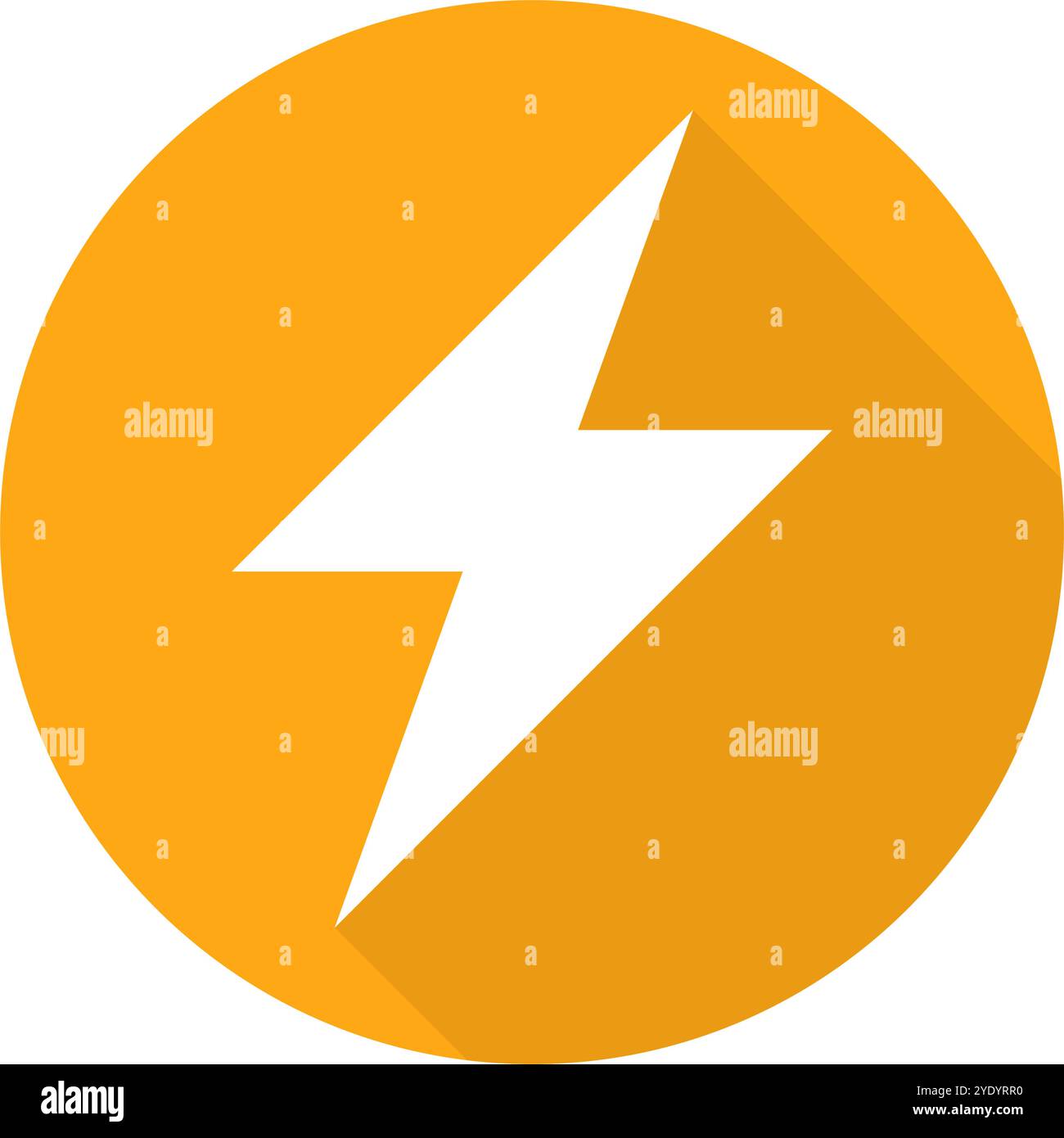 Modern round electricity icon. Editable vector Stock Vector Image & Art ...
