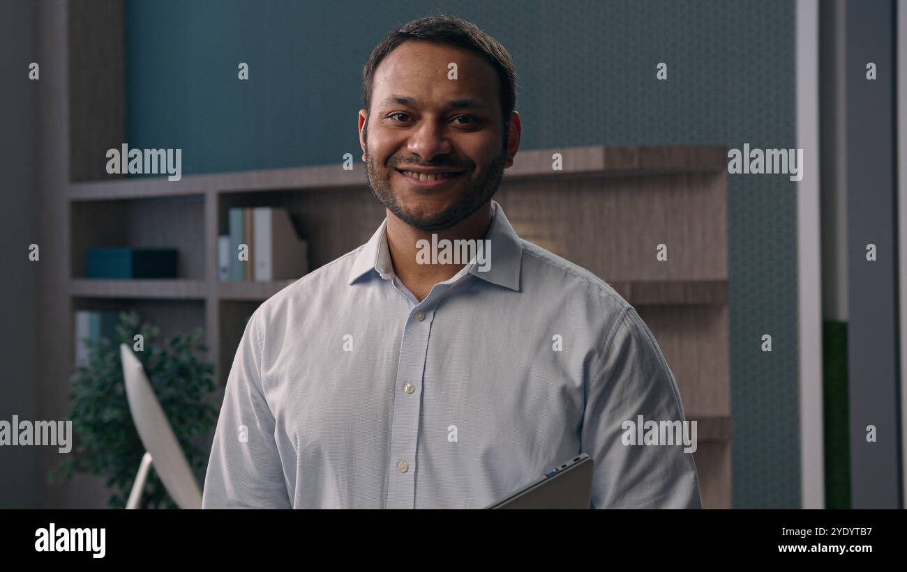 Business portrait in office adult Indian man American guy ethnic ...