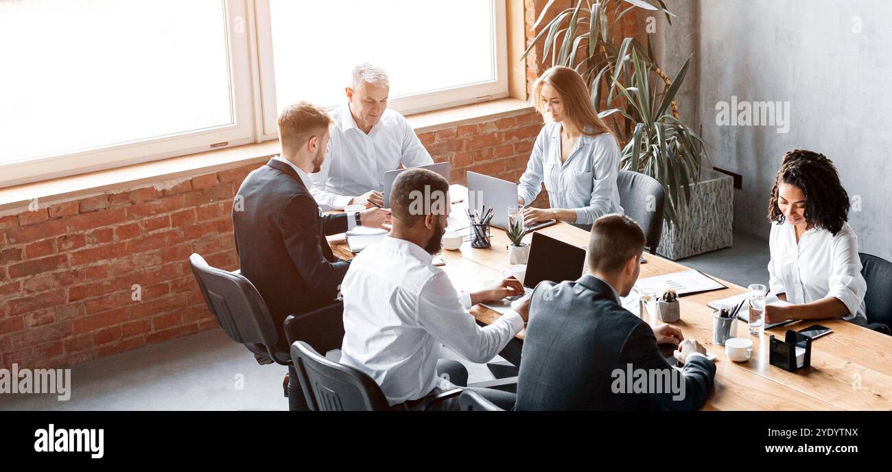Teamwork brainstorm diverse multiracial colleagues hi-res stock ...