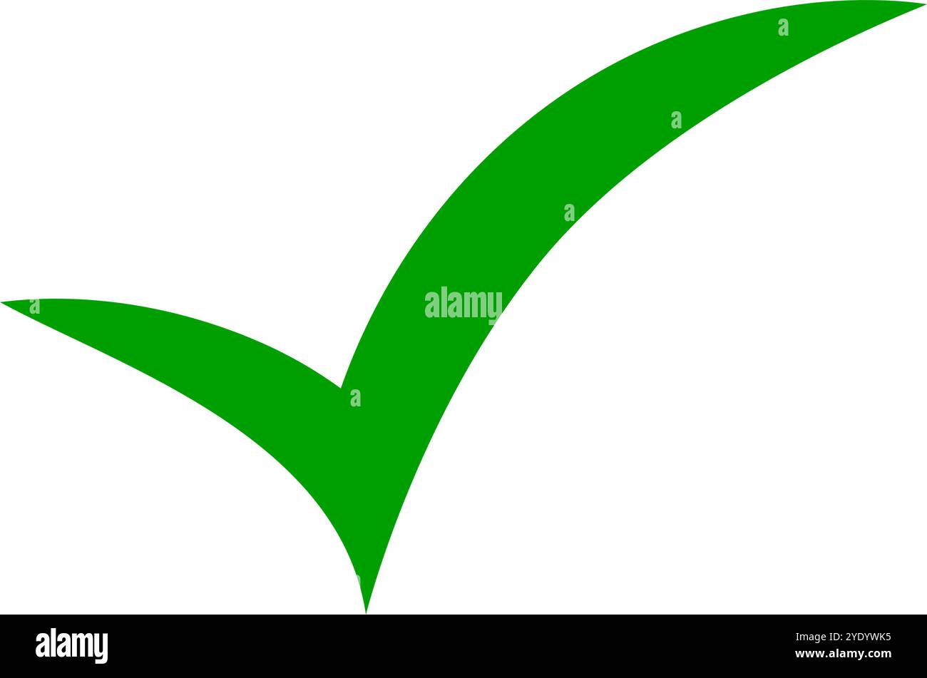 Stylish green check mark icon. Editable vector Stock Vector Image & Art ...