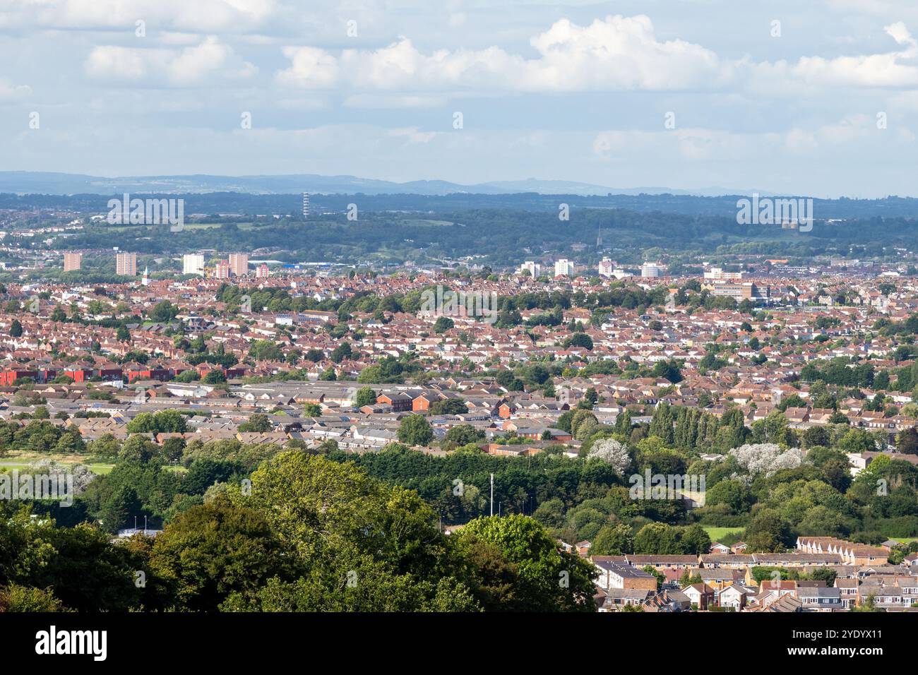 Residential suburbs of Bristol are laid out in the Avon Valley, with ...