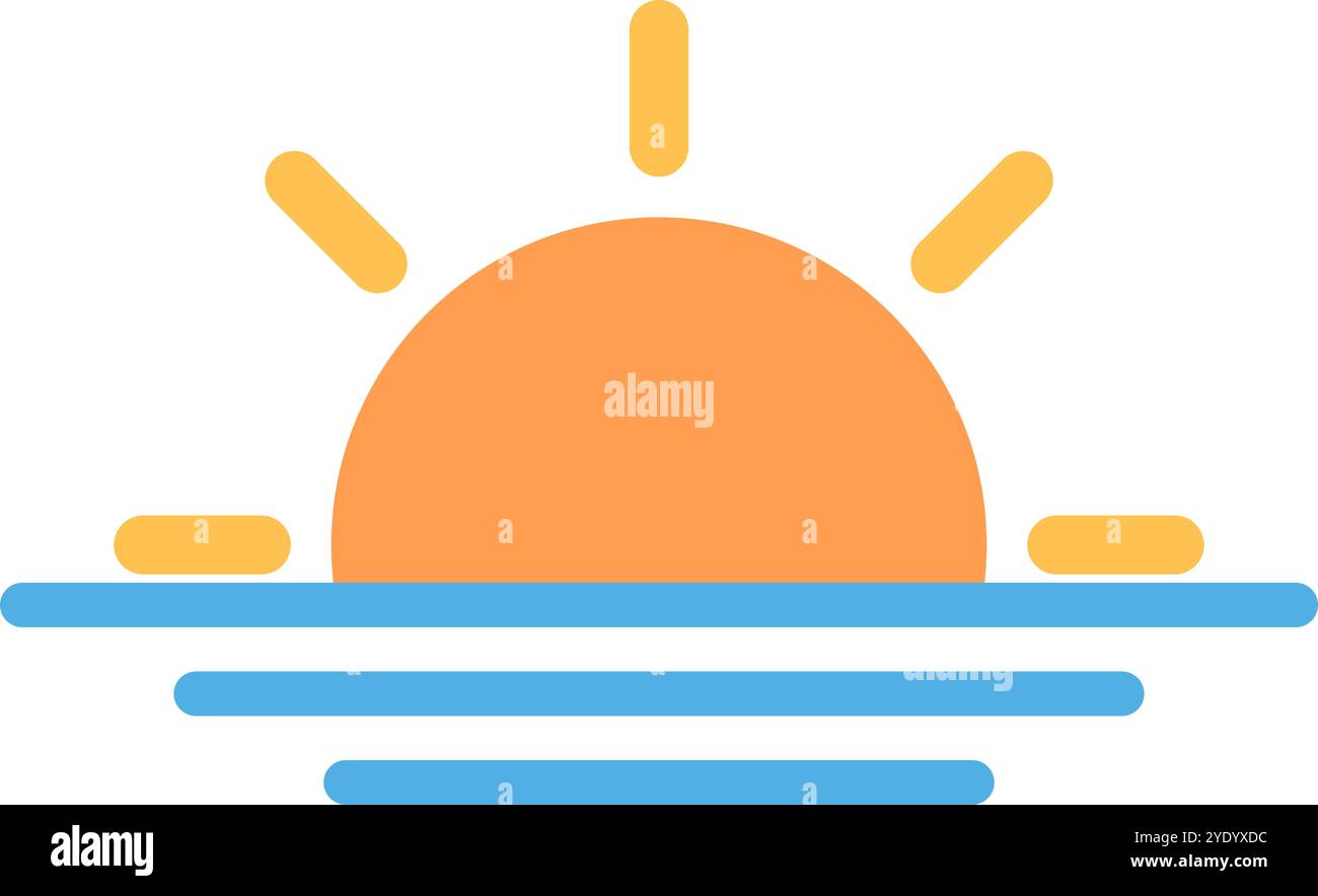 Horizon ocean sunrise Stock Vector Images - Alamy