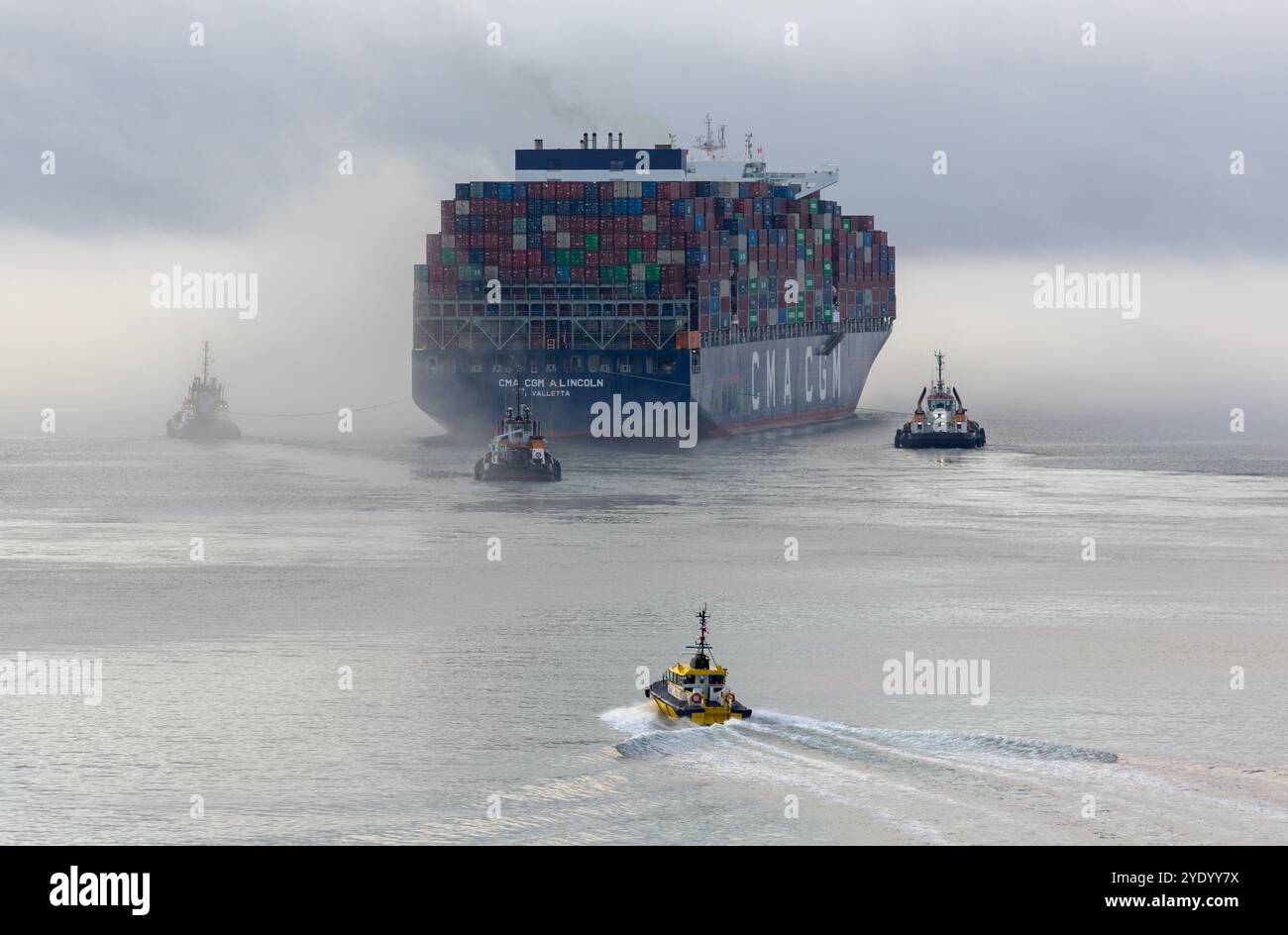 Container ship in fog, Halifax, Nova Scotia, Canada Stock Photo - Alamy