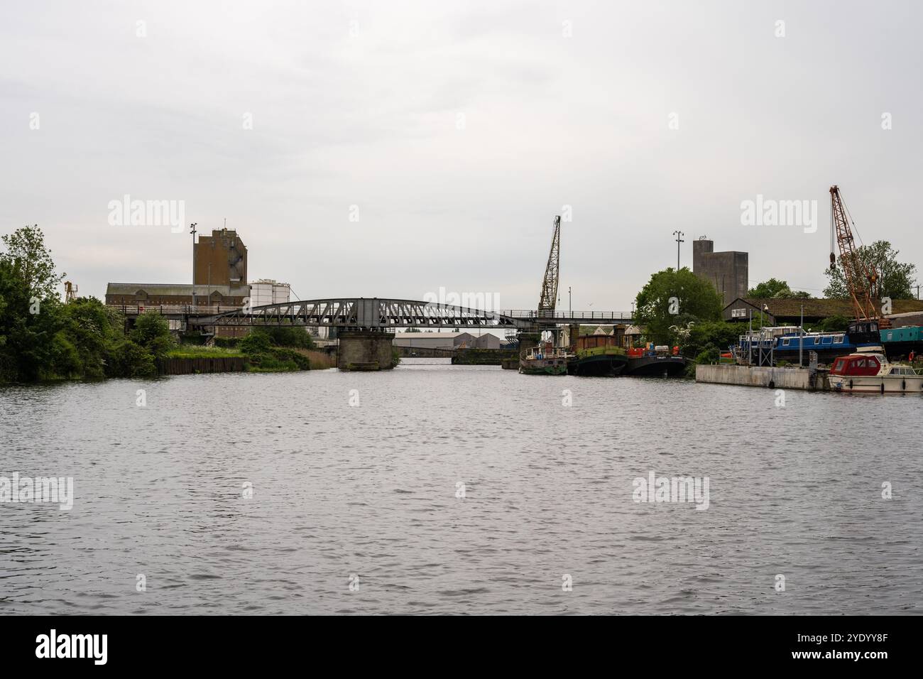 The industrial landscape of Sharpness Docks in Gloucestershire Stock ...