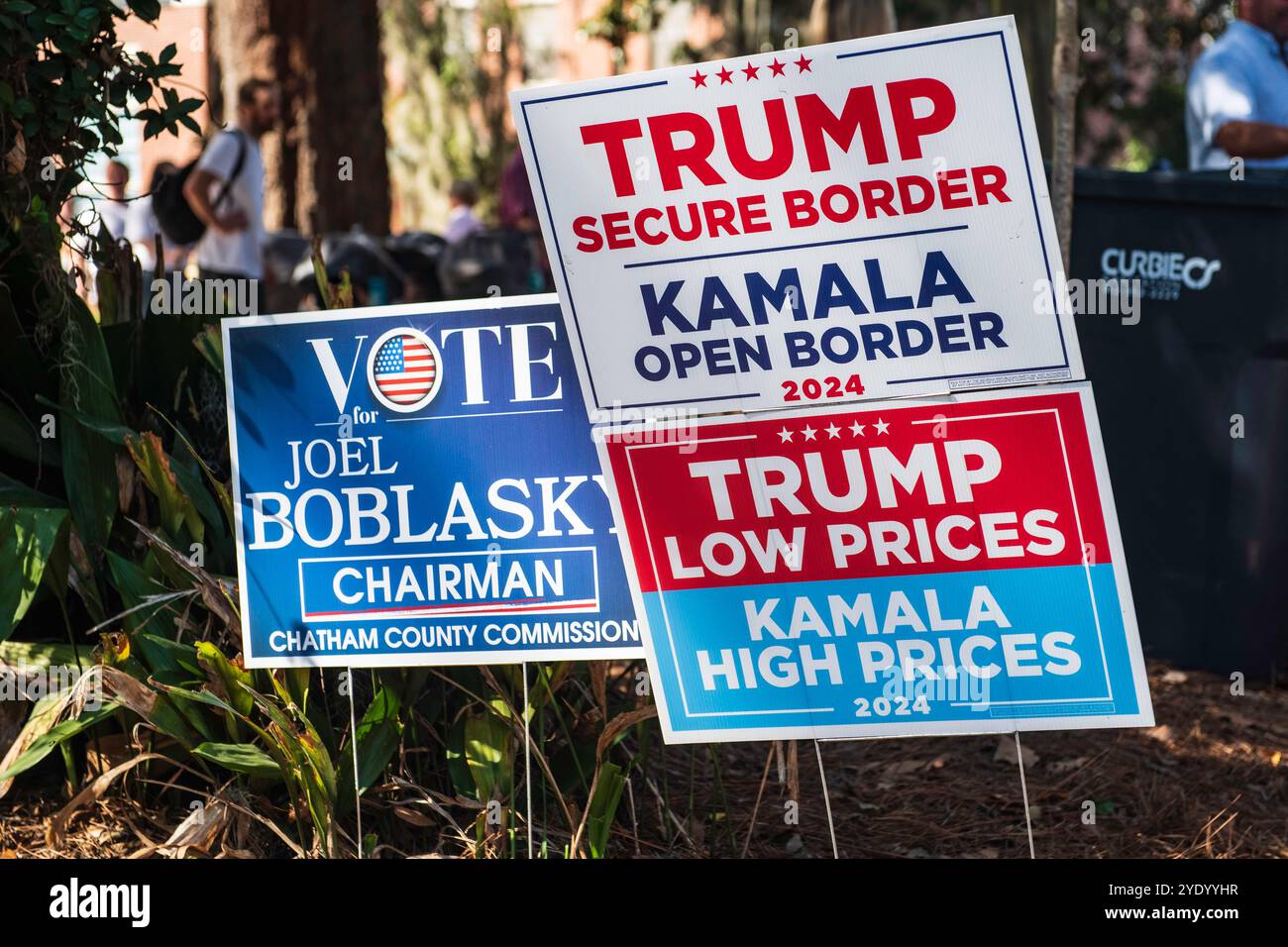 Savannah, Georgia, 2024 Donald Trump political signs that are displayed ...