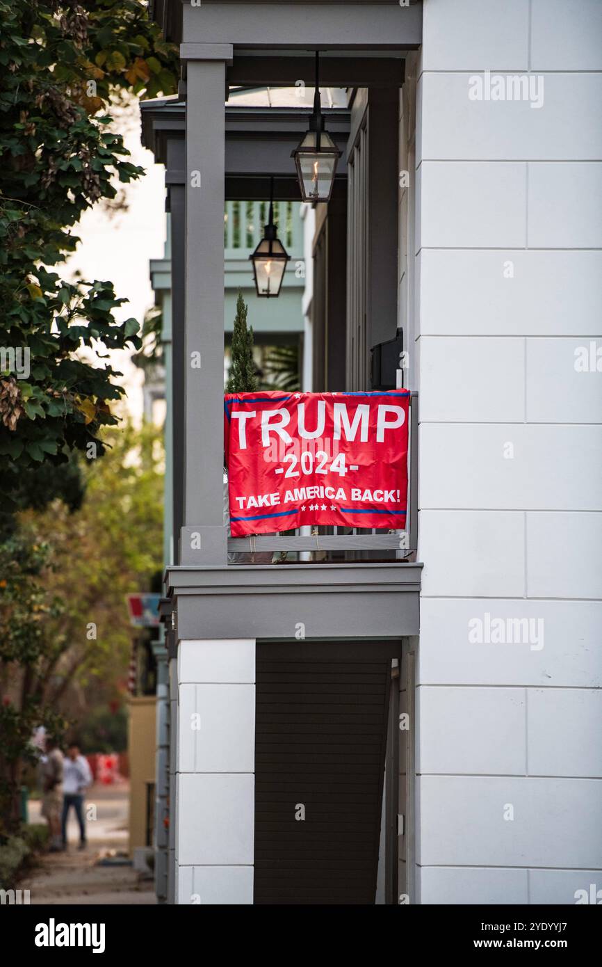 Savannah, Georgia, 2024 Donald Trump political signs that are displayed ...