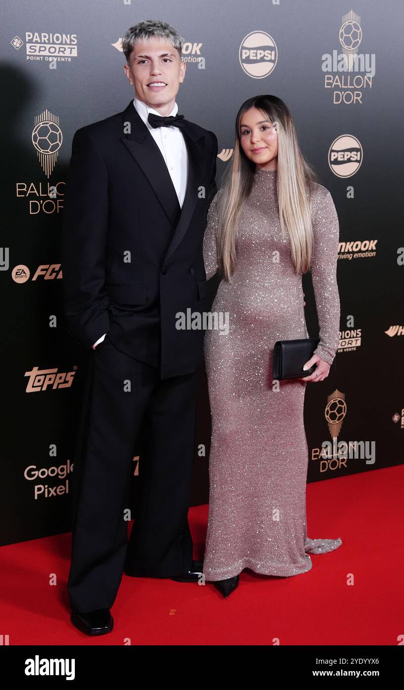 Manchester United player Alejandro Garnacho and partner Eva Garcia ...