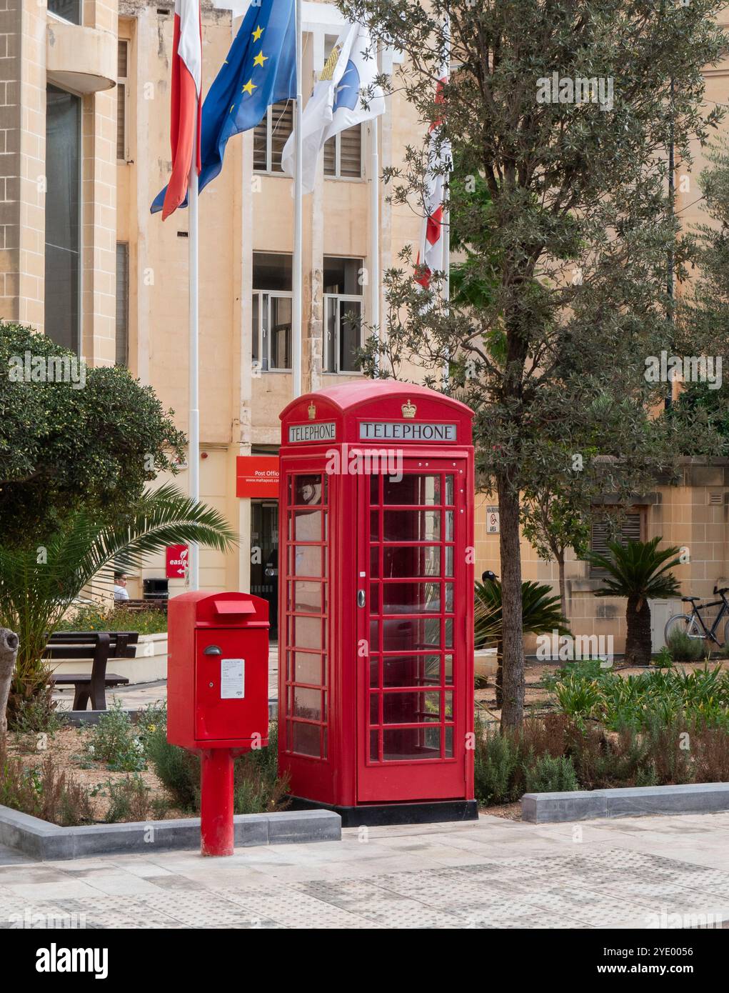 Malta telephone box Stock Photo - Alamy