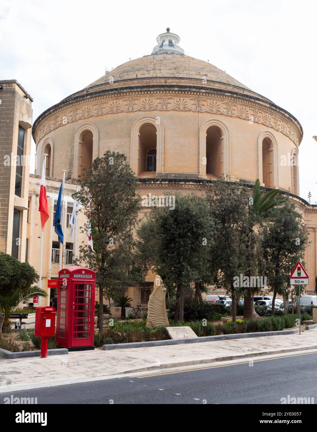 Malta telephone box Stock Photo - Alamy