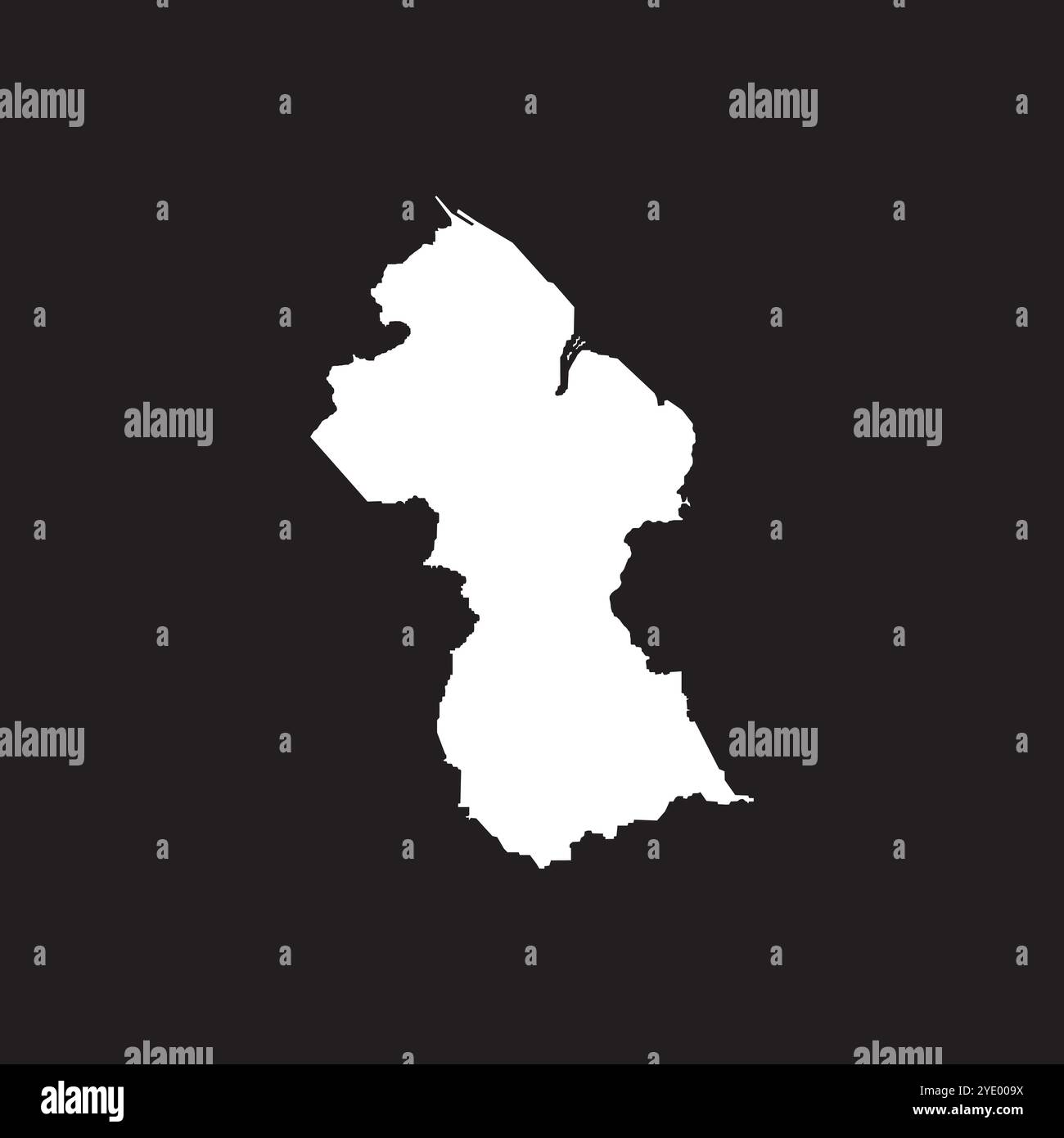 Guyana map Black and White Stock Photos & Images - Alamy