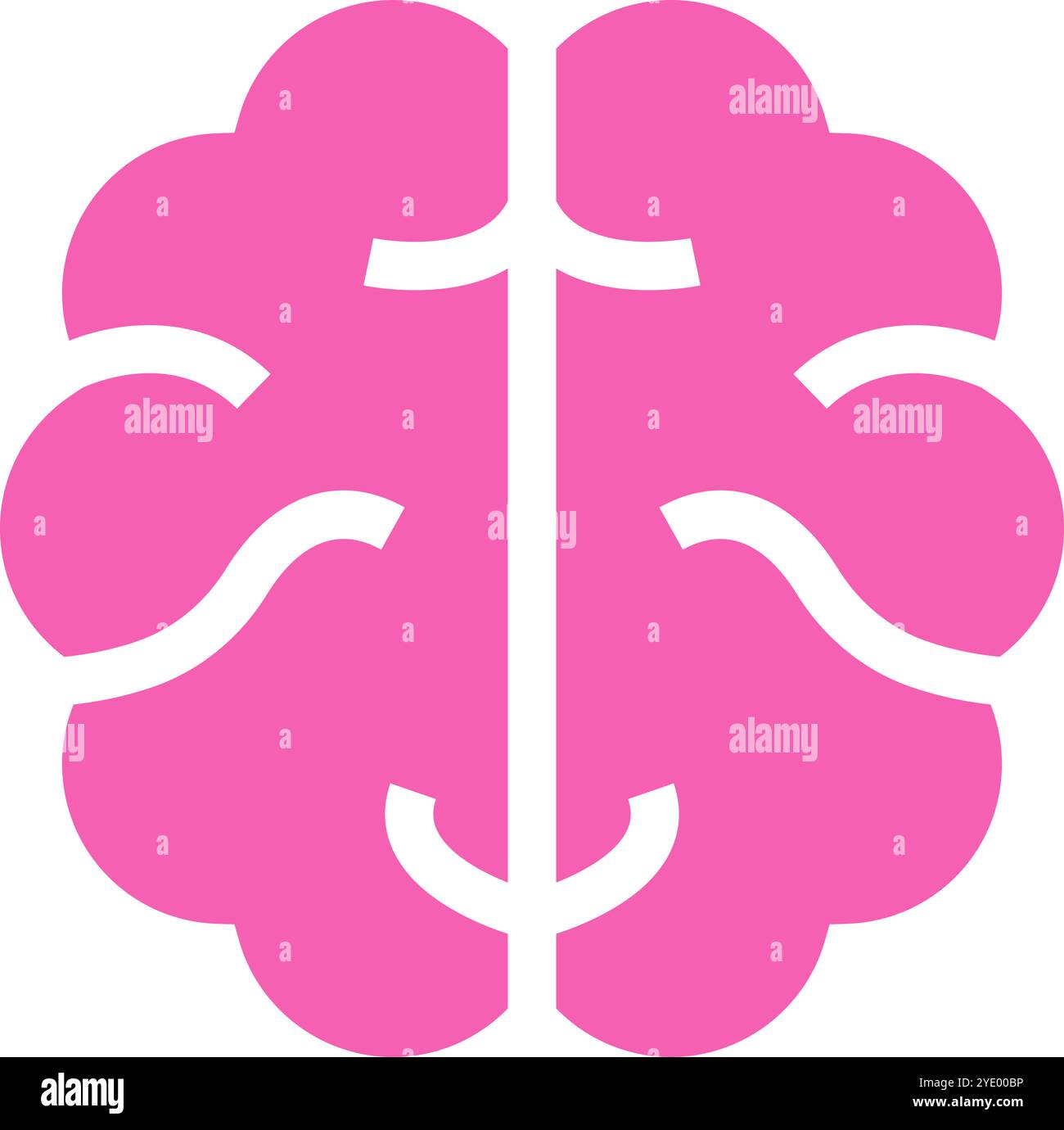Brain icon pink Stock Vector Images - Alamy