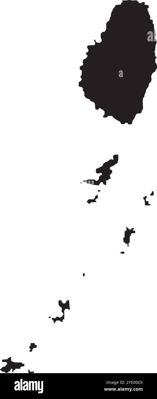 Vincent vector outline map hi-res stock photography and images - Alamy