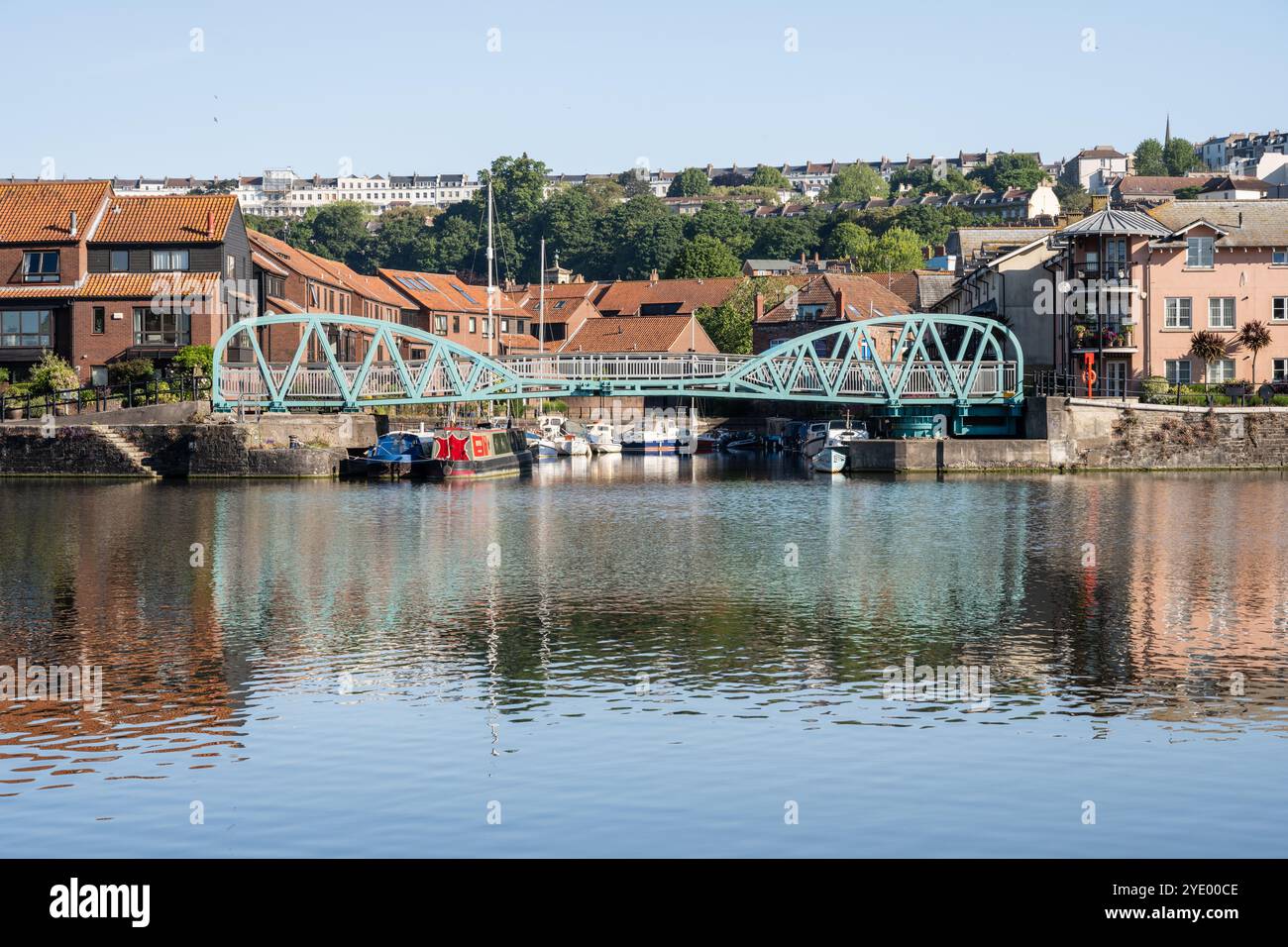 Boats are moored in Poole's Wharf Marina on Bristol's Floating Harbour ...