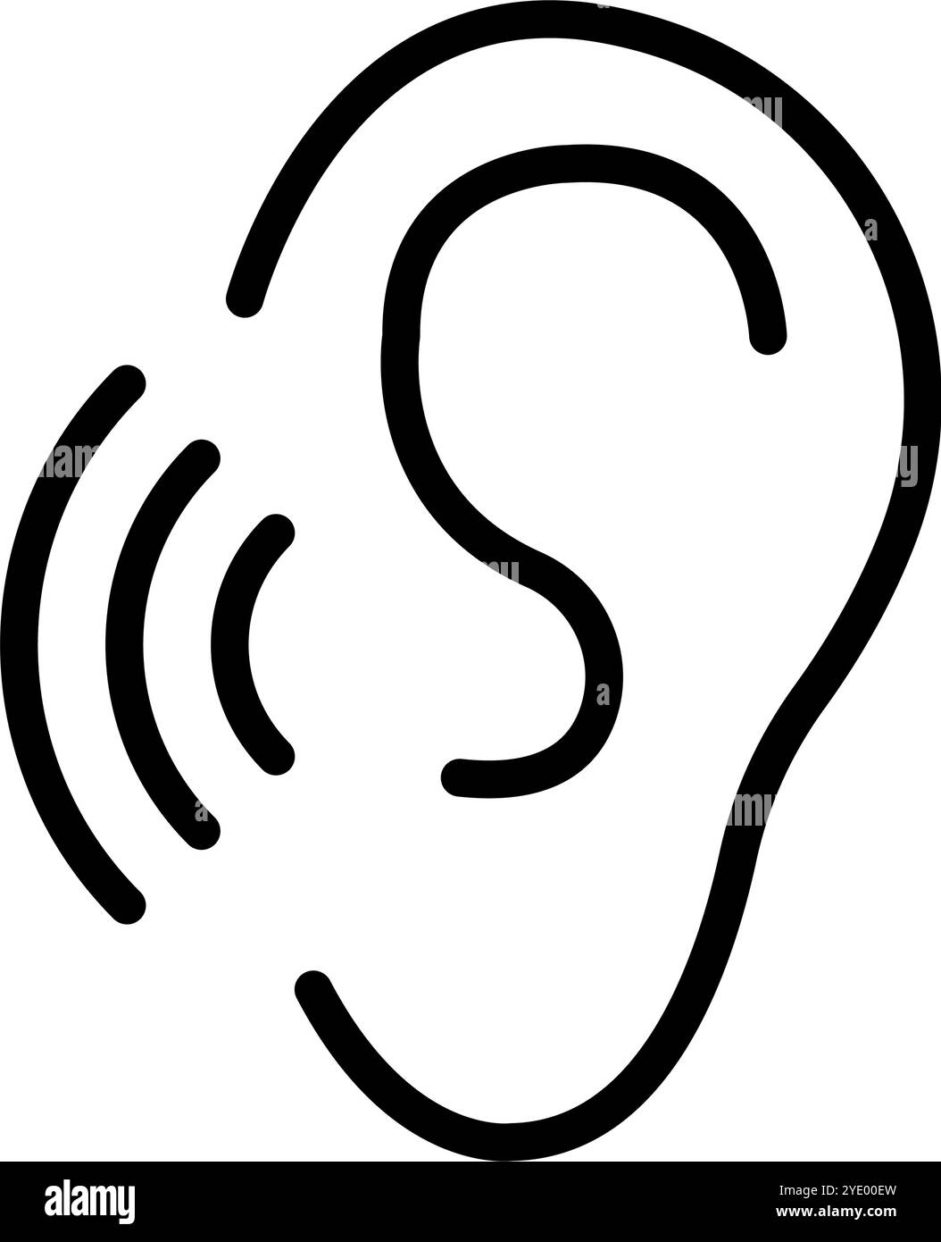 Hearing aid icon simple Black and White Stock Photos & Images - Alamy