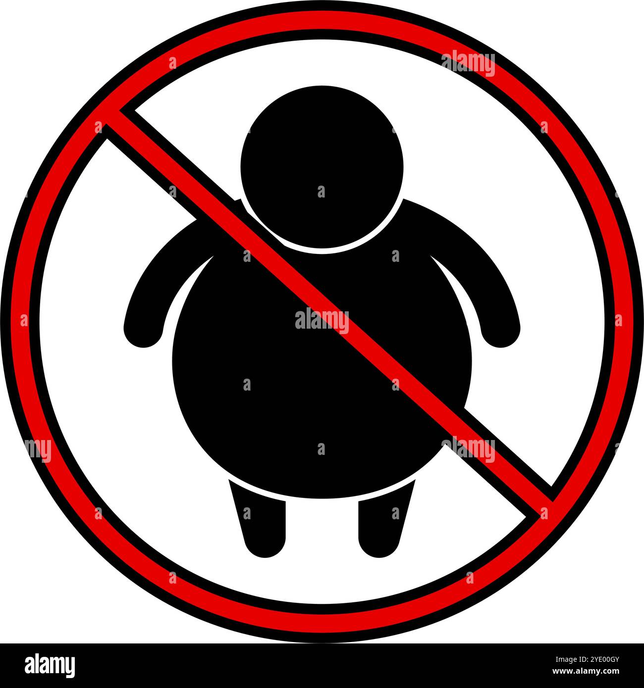 No overweight people allowed. Weight limit. Editable vector Stock ...