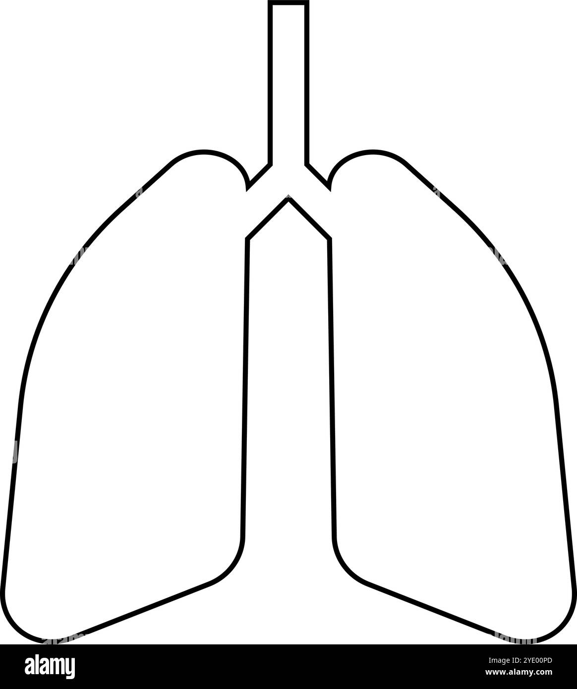 Human lungs icon vector vectors Black and White Stock Photos & Images ...