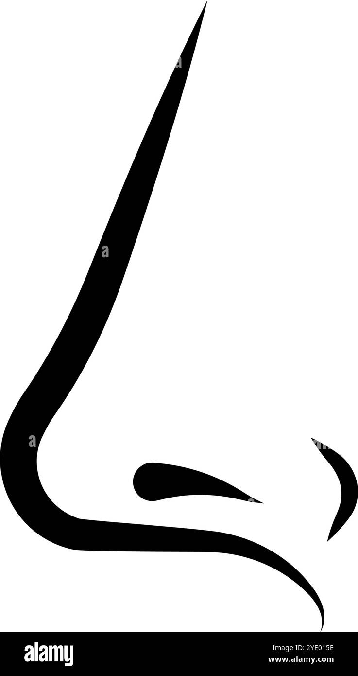 Simple human nose icon from the side. Editable vector Stock Vector ...