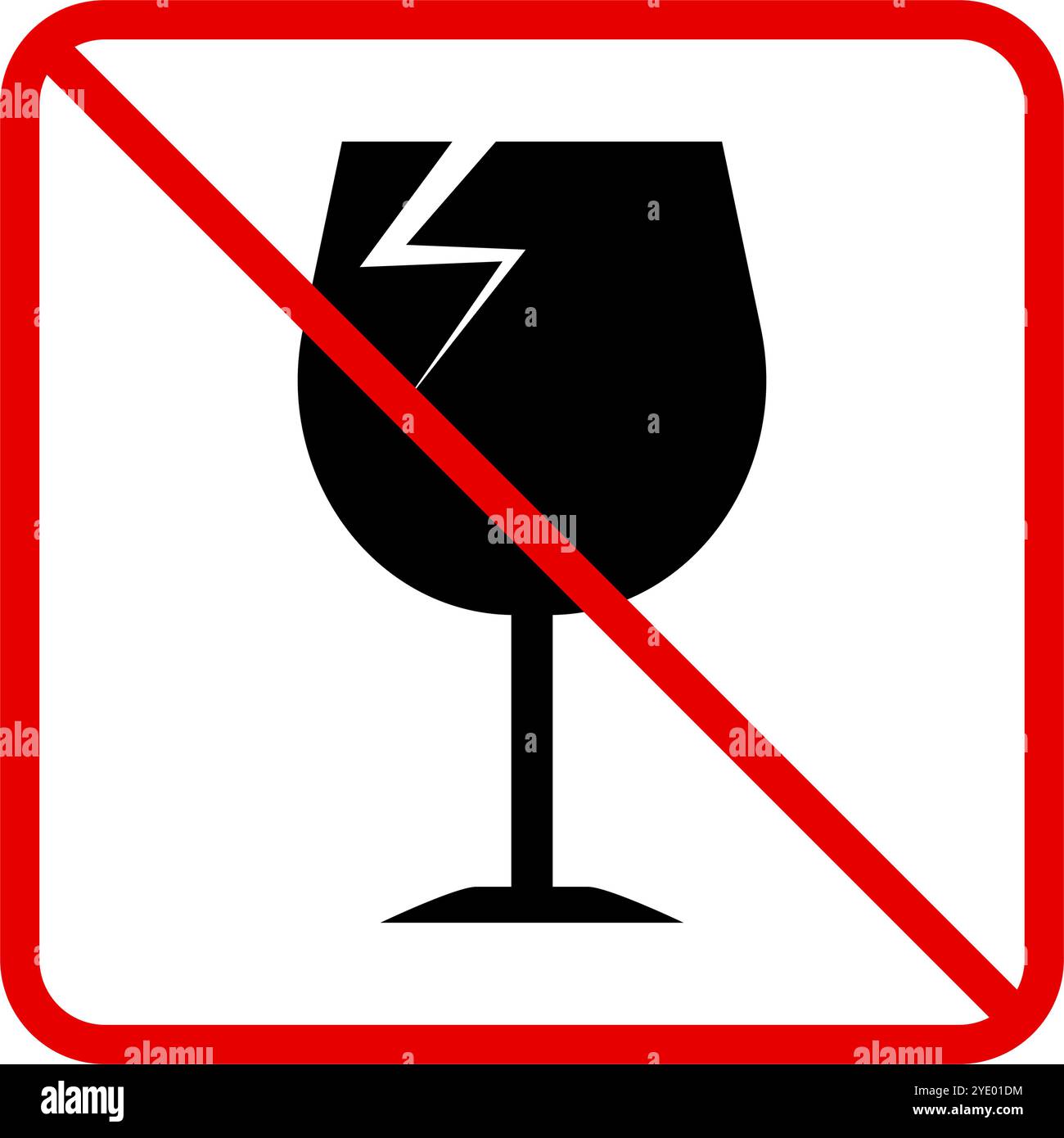 Fragile caution icon. Fragile symbol. Editable vector Stock Vector ...