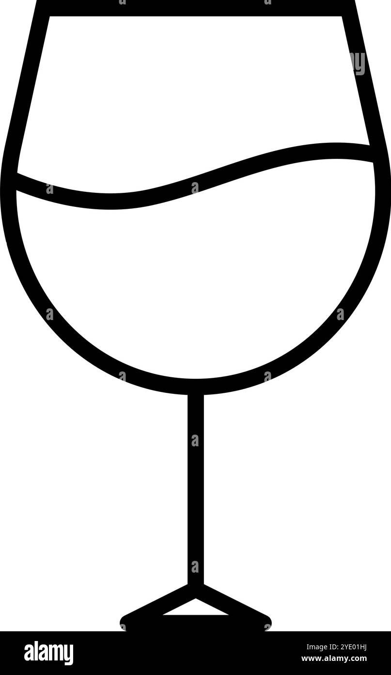 Simple wine glass icon. Editable vector Stock Vector Image & Art - Alamy