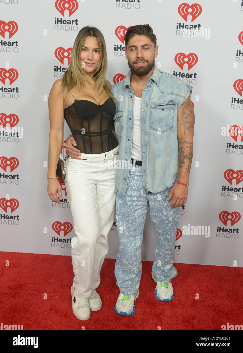 Miami, USA. 26th Oct, 2024. MIAMI, FLORIDA - OCTOBER 26: Alejandra Jaramillo and Beta Mejia ...