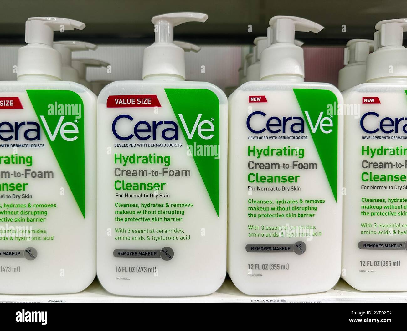 CeraVe cleansing products on a store shelf Stock Photo - Alamy