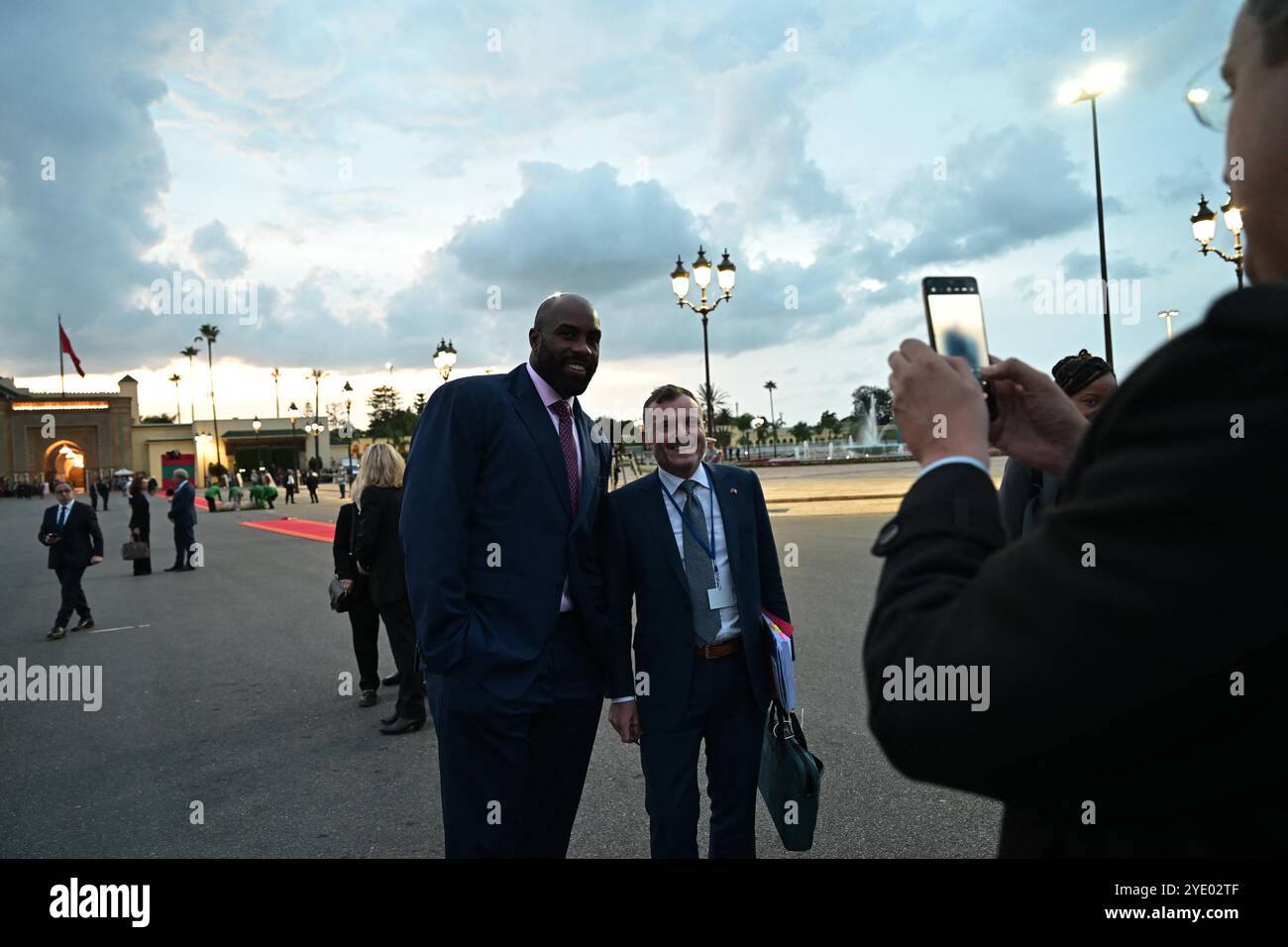 Teddy Riner during official ceremony as Morocco's King Mohammed VI ...