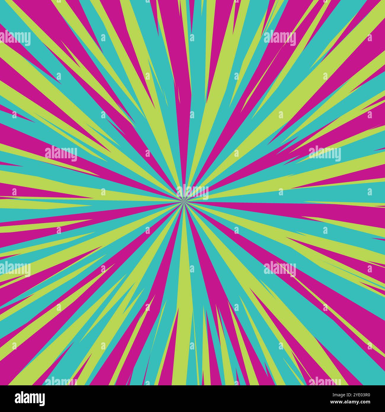 Pop art radial colorful comics book magazine cover. Striped digital ...
