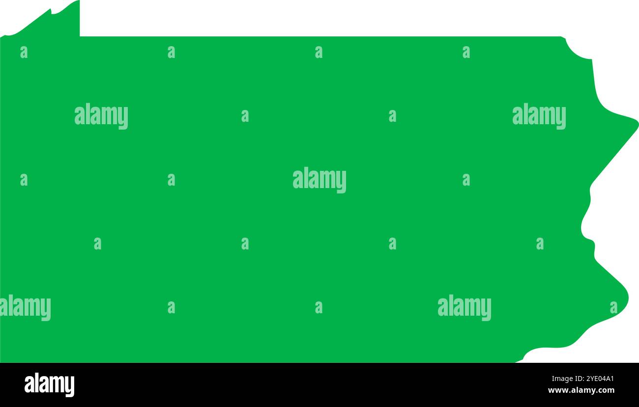 Simple Pennsylvania State Map. Editable vector Stock Vector Image & Art ...