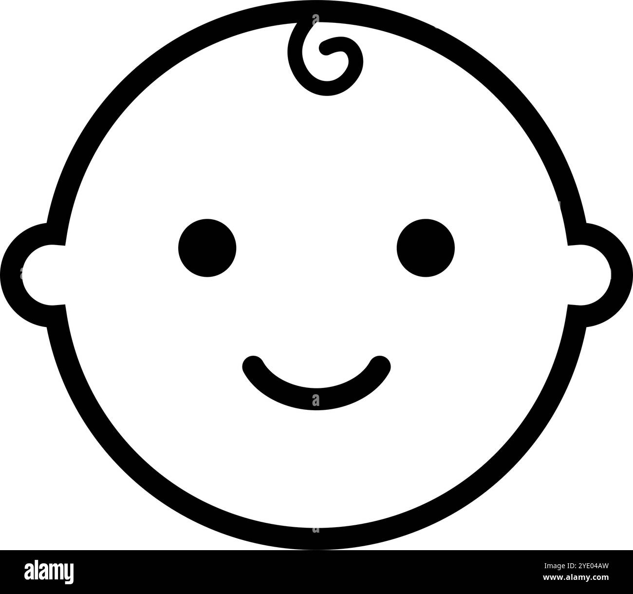 Adorable baby face icon. Editable vector Stock Vector Image & Art - Alamy