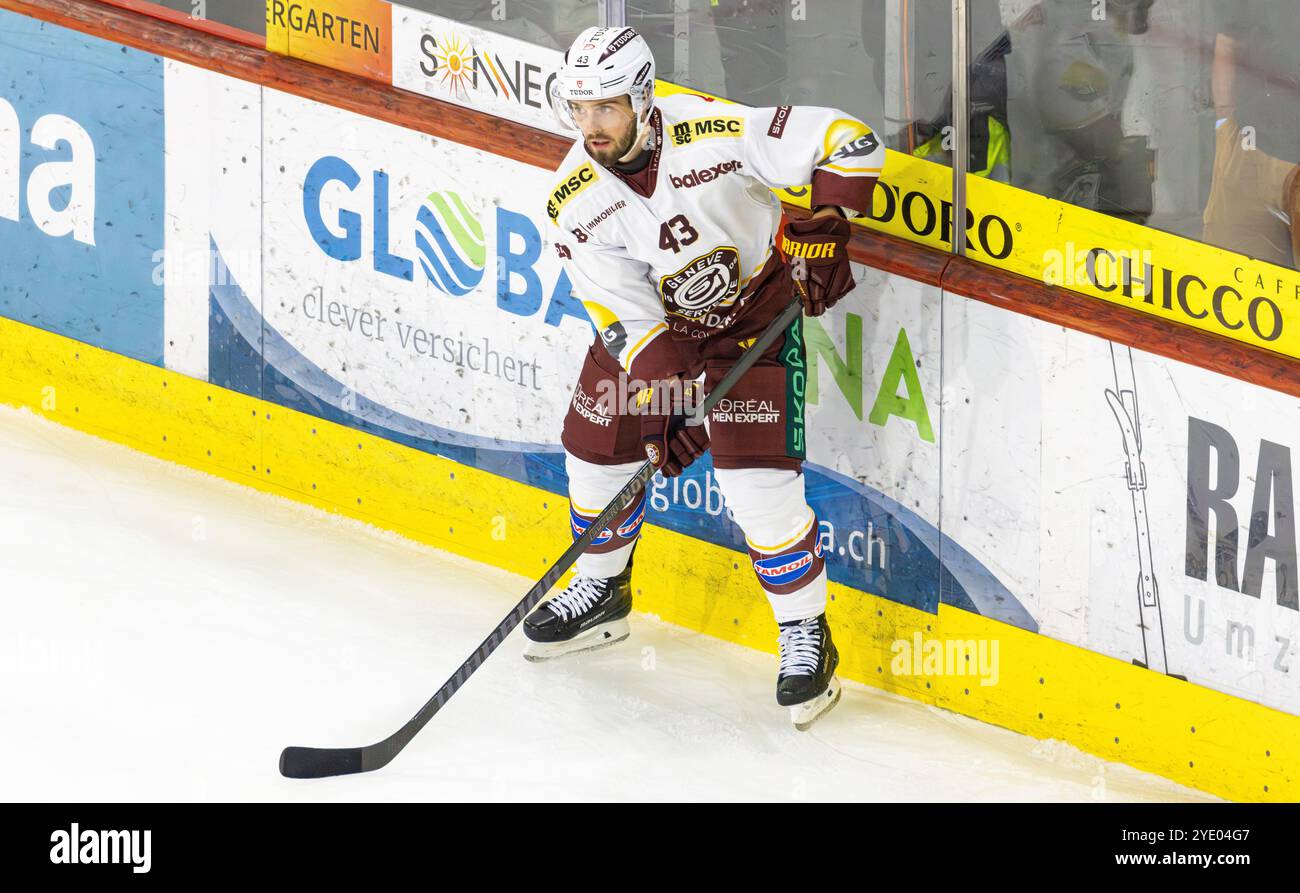 Kloten, Switzerland, 5th Oct 2024: #43 Michael Spacek, forward HC ...